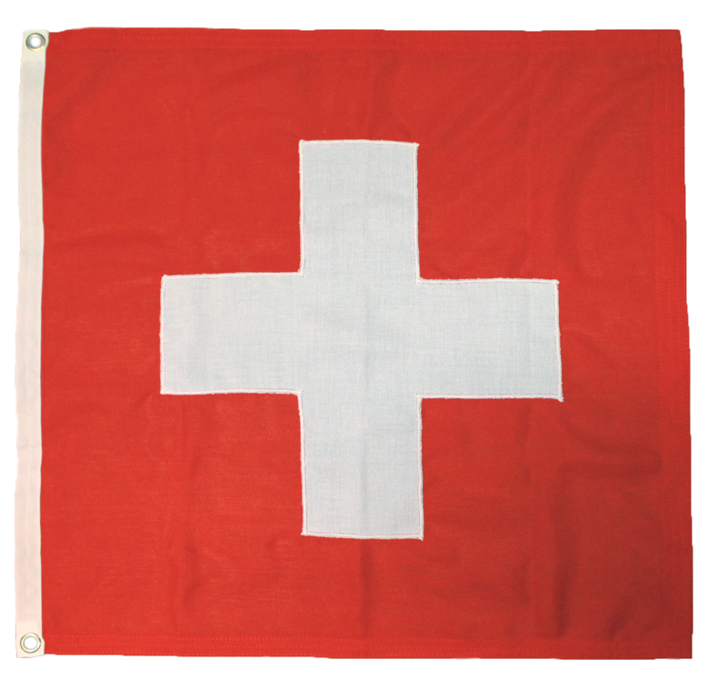 sewn swiss switzerland flag - PUFFIN FLAGS UK